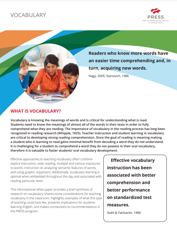 PRESS // Vocabulary Intervention